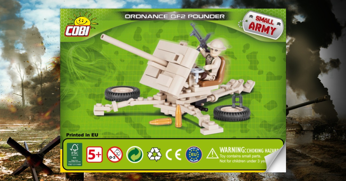 Ordnance QF 2 Pounder - Small Army WW2 COBI-2189 - instruction manual Ordnance QF 2 Pounder - Small Army WW2 COBI-2189 - instruction manual