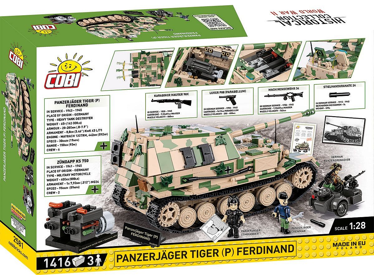 Panzerjäger Tiger (P) Ferdinand - Limited Edition (COBI-2581) \ Tanks ...