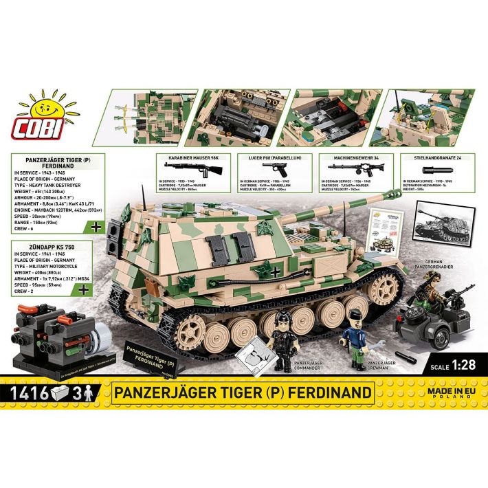Panzerjäger Tiger (P) Ferdinand - Limited Edition (COBI-2581) \ Tanks ...