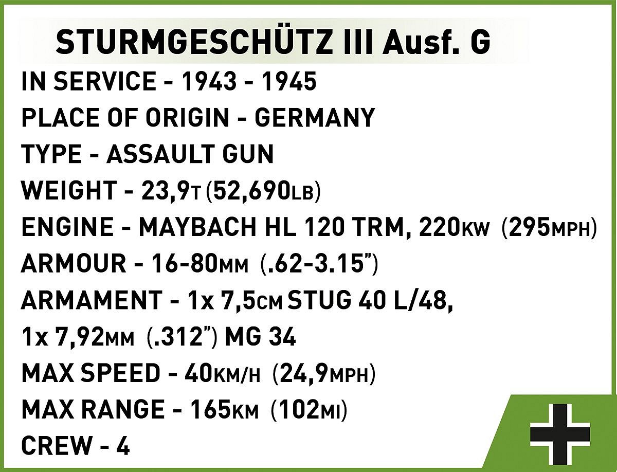 Sturmgeschütz III Ausf.G - Executive Edition (COBI-2285) \ Tanks and ...